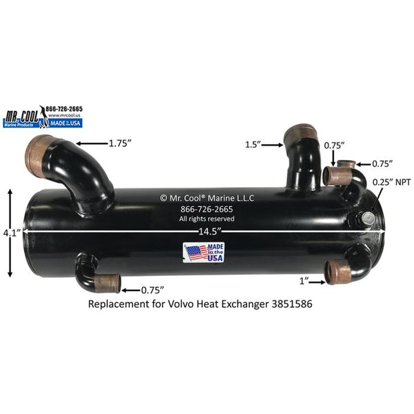 Aftermarket 3851586 Volvo Heat Exchanger - Marine Petrol Parts