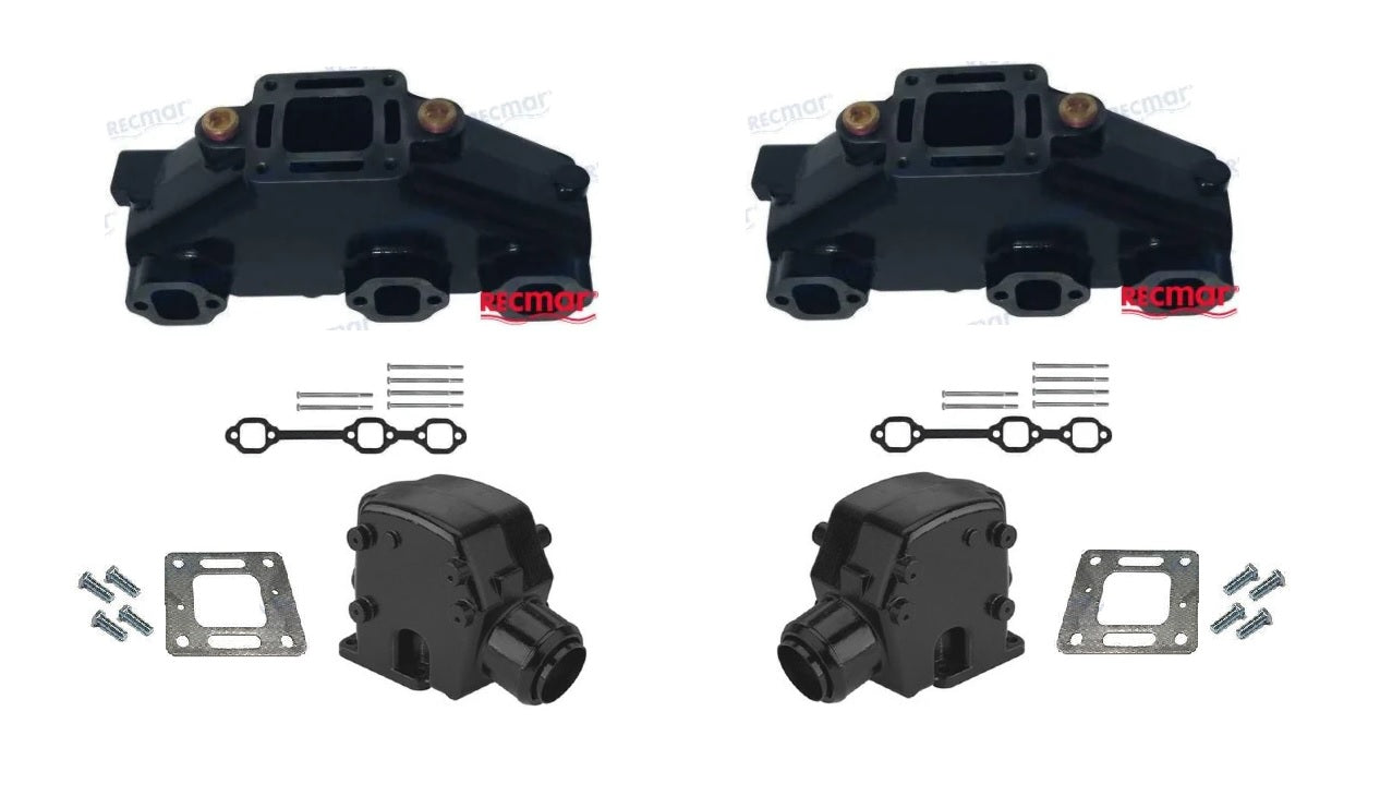Aftermarket Mercruiser V6 4.3L Exhaust Manifold & Riser Kits - Marine ...
