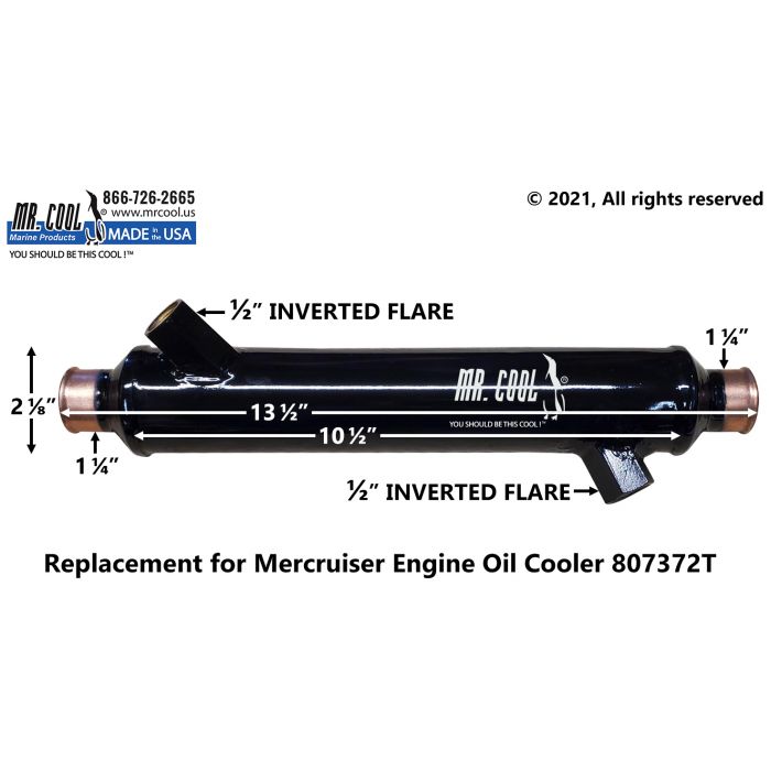 Mercruiser Engine Oil Cooler 807372T Replacement - Marine Petrol Parts