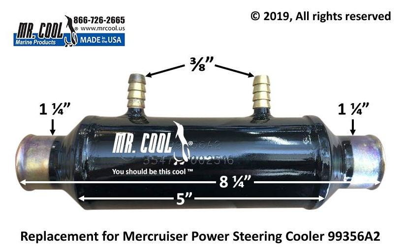 Mercruiser 99356A2 / 8M0152028 Power Steering Cooler Replacement ...